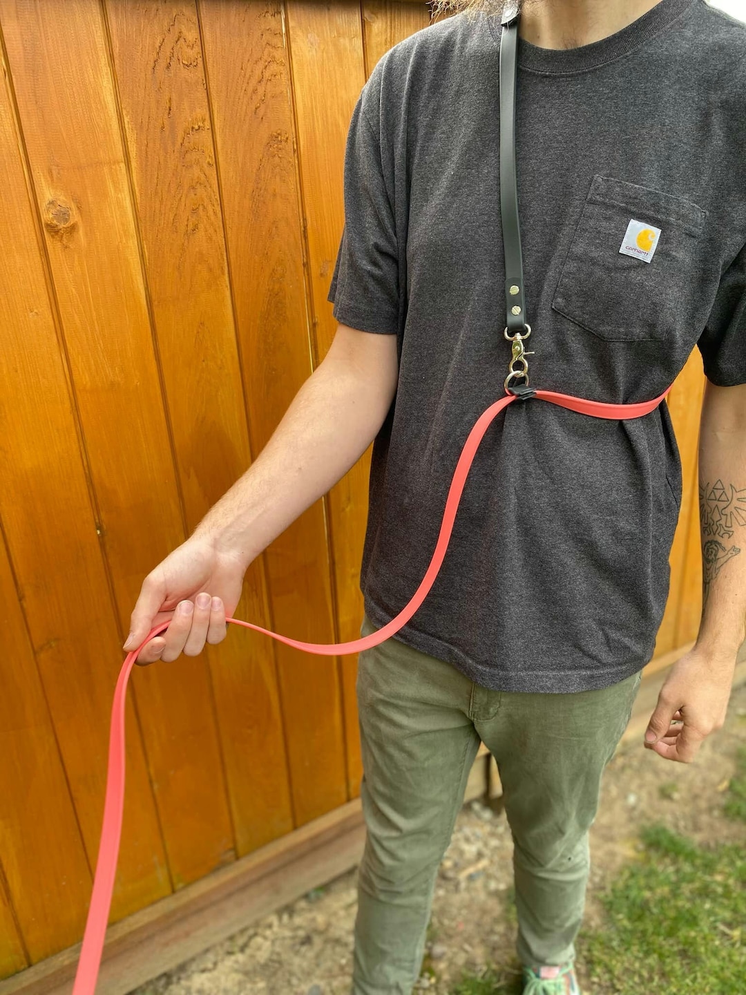 Adjustable Hands-free Leash, Crossbody Waterproof Biothane Dog Leash ...