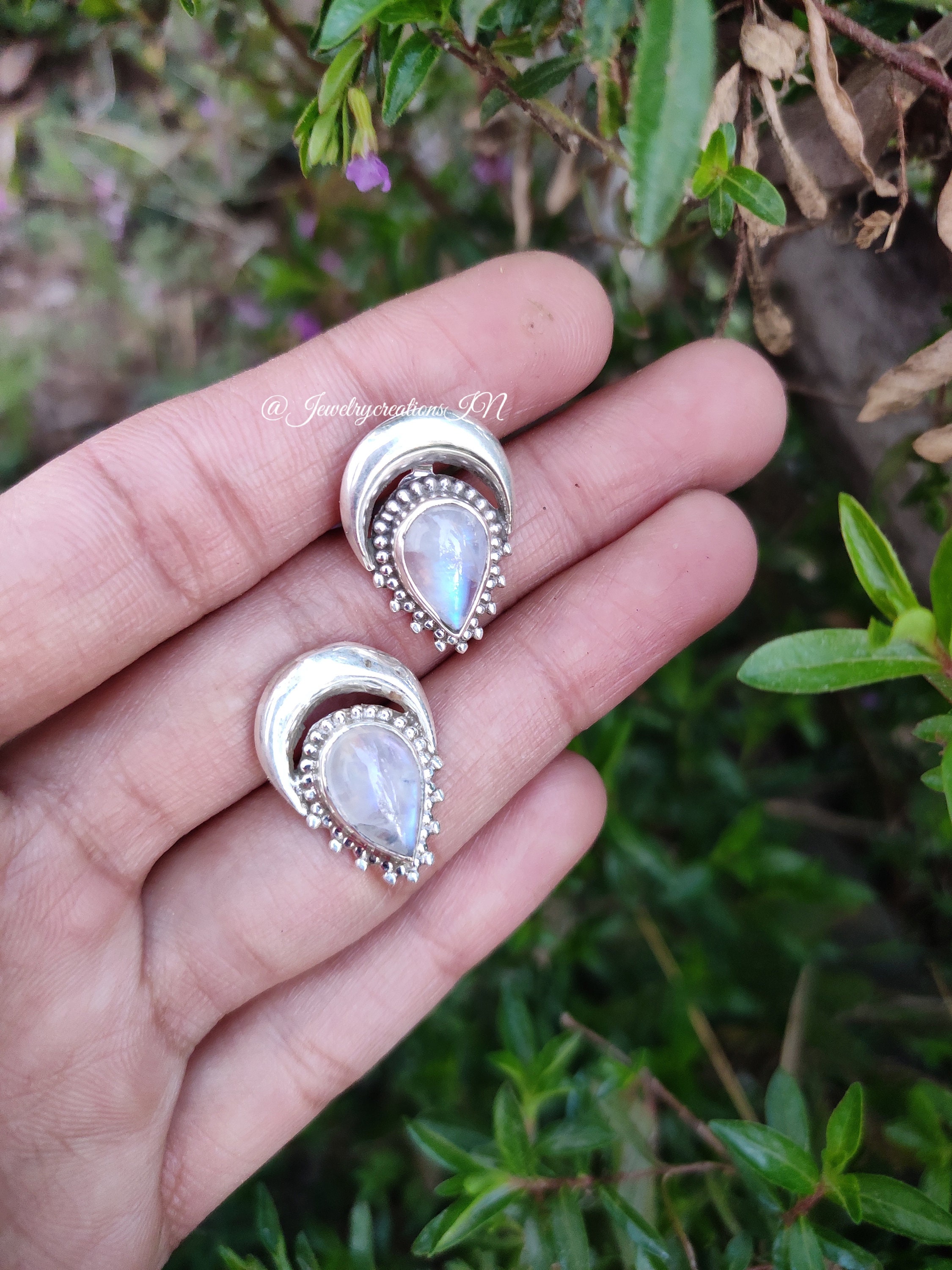 Moonstone Earring925 Sterling SilverRainbow Moonstone | Etsy