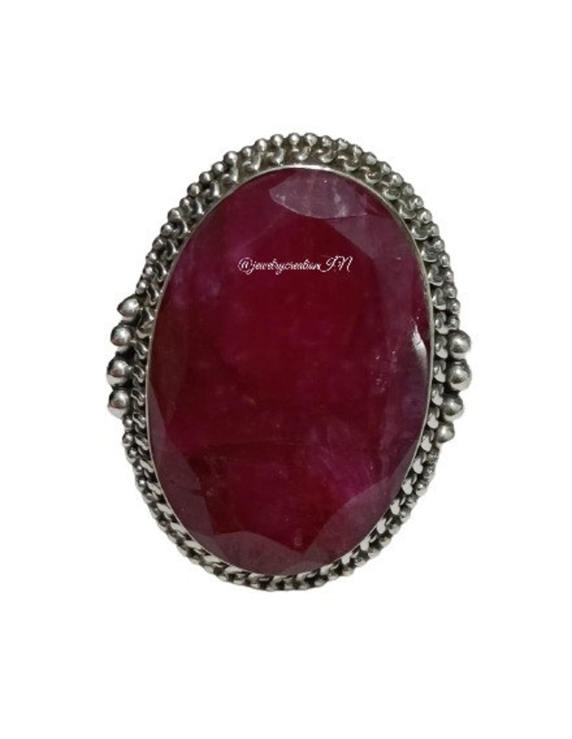 Ruby Ring925 Sterling Silverfaceted Ruby Ringhandmade - Etsy India