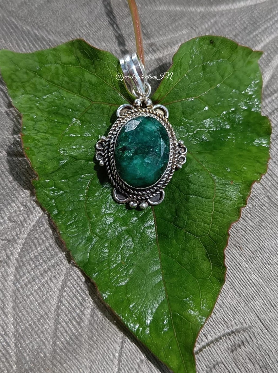 Buy Emerald Pendant,925 Sterling Silver,bohemian Pendant,may Birthday ...