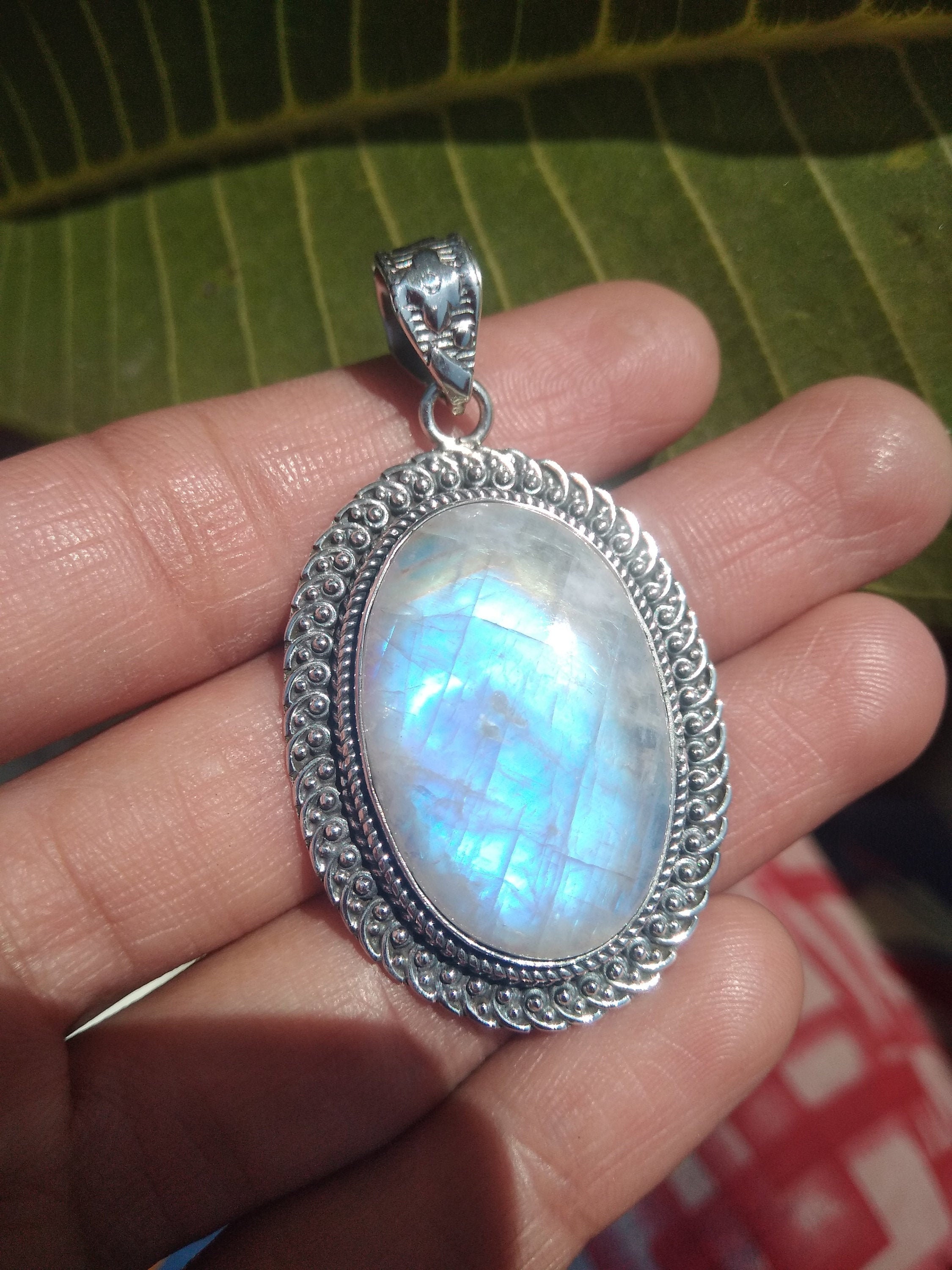 Moonstone Pendant925 Sterling SilverJune BirthstoneBlue | Etsy