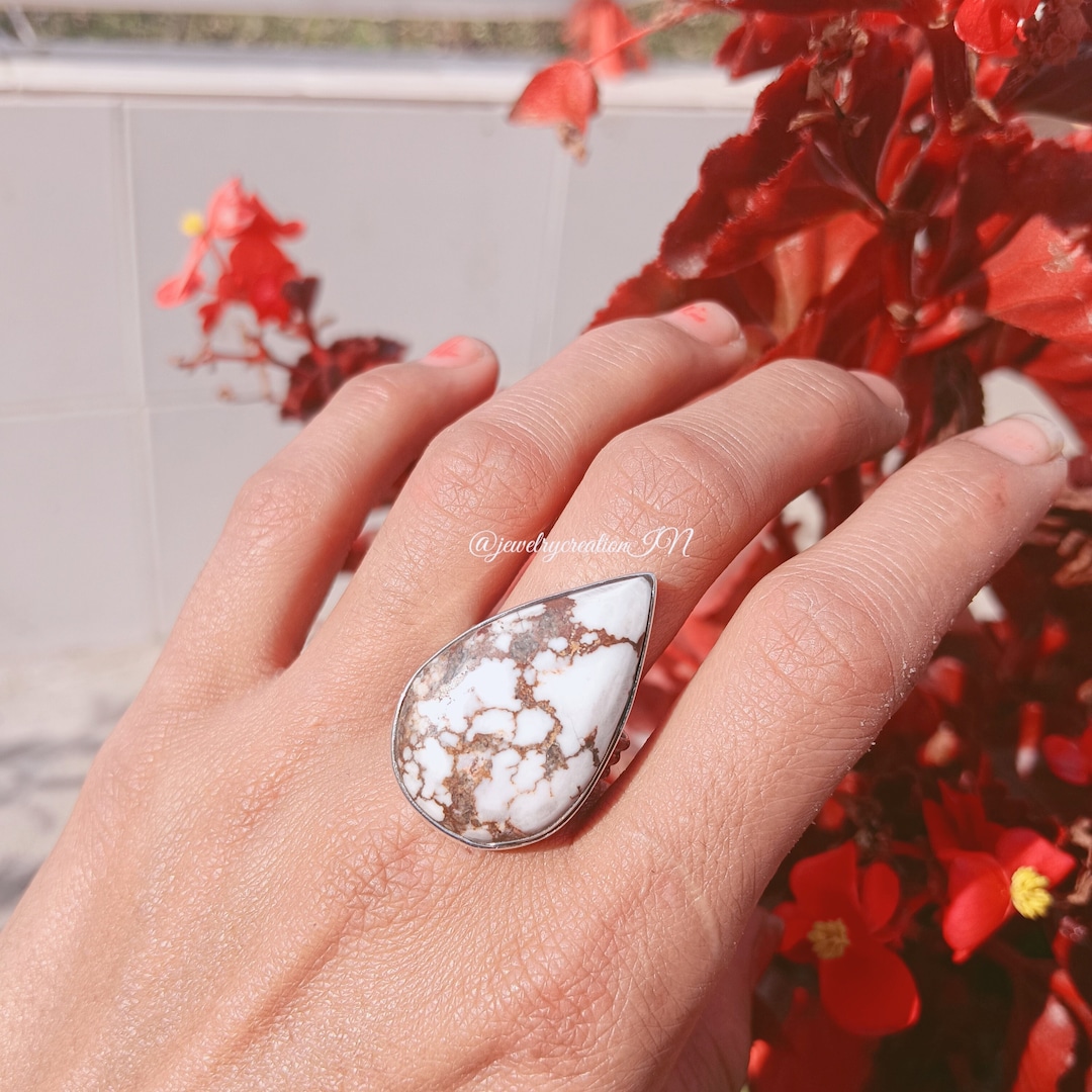 Jasper Ring,925 Sterling Silver,wild Horse Jasper Ring,handmade Silver Ring,bridal Ring,hippie ...