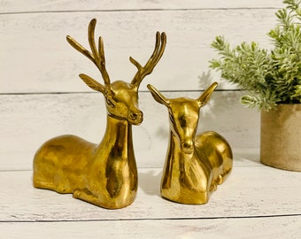 Brass Buck and Doe - Etsy