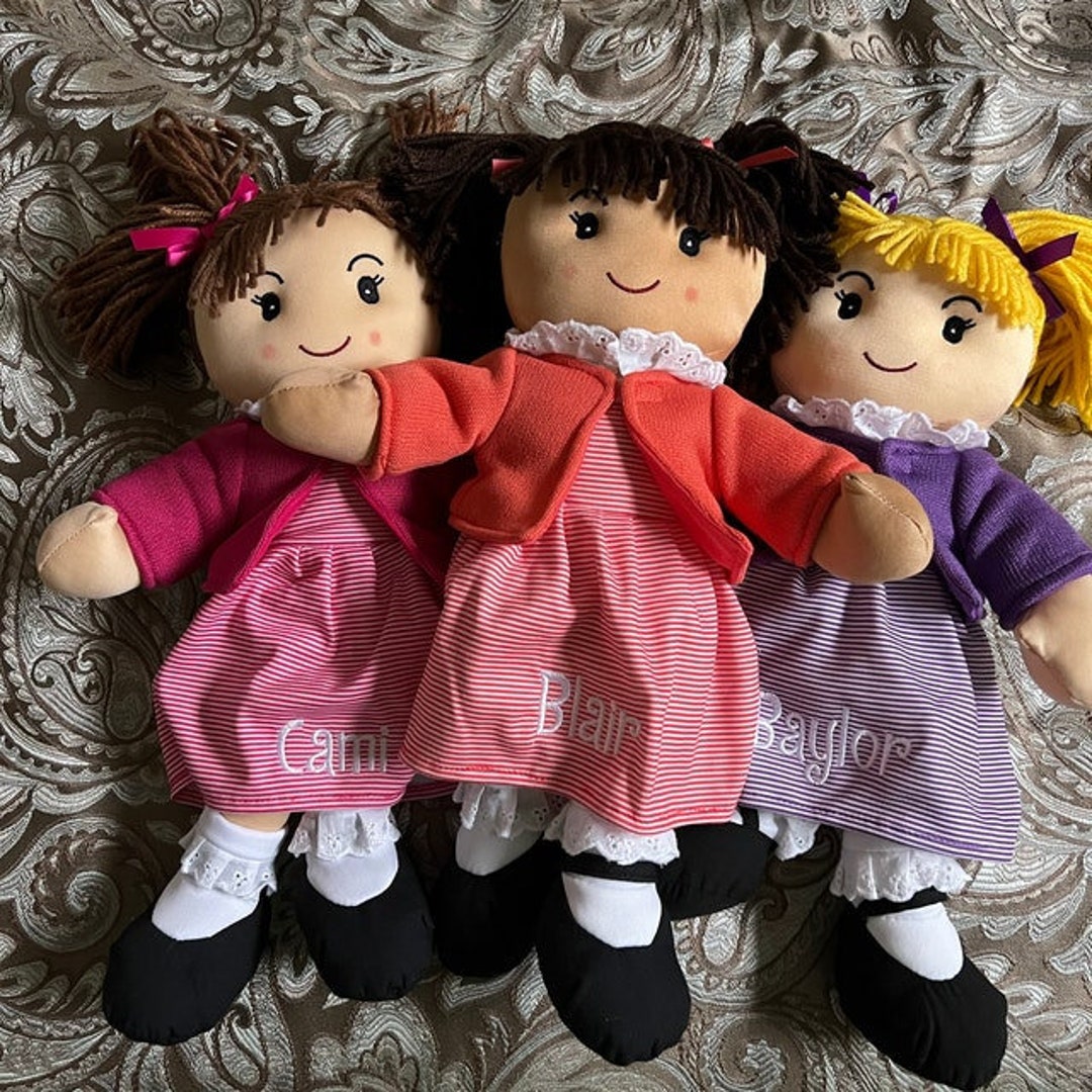 Personalized Cuddle Time Rag Dolls Choose From 5 Hair Color Options ...