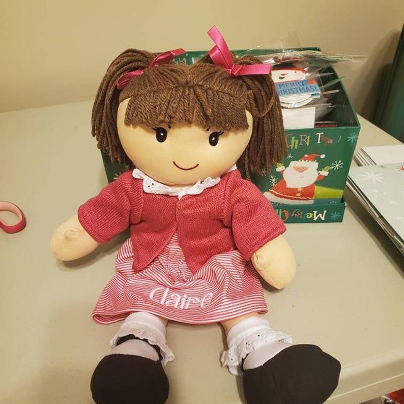 Personalized Cuddle Time Rag Dolls Choose From 5 Hair Color Options ...