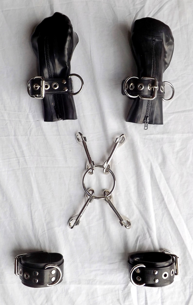 Heavy Latex Hogtie Bondage Set With Fist Mitts Etsy