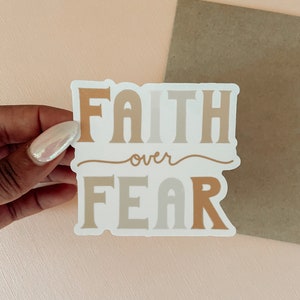 Faith Over Fear Sticker | Bible | Faith Stickers | God | Journal ...