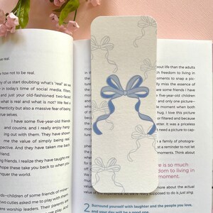 Bow Bookmark Set | Pink Bow Bookmarks, Double-sided Bookmarks | Girly ...