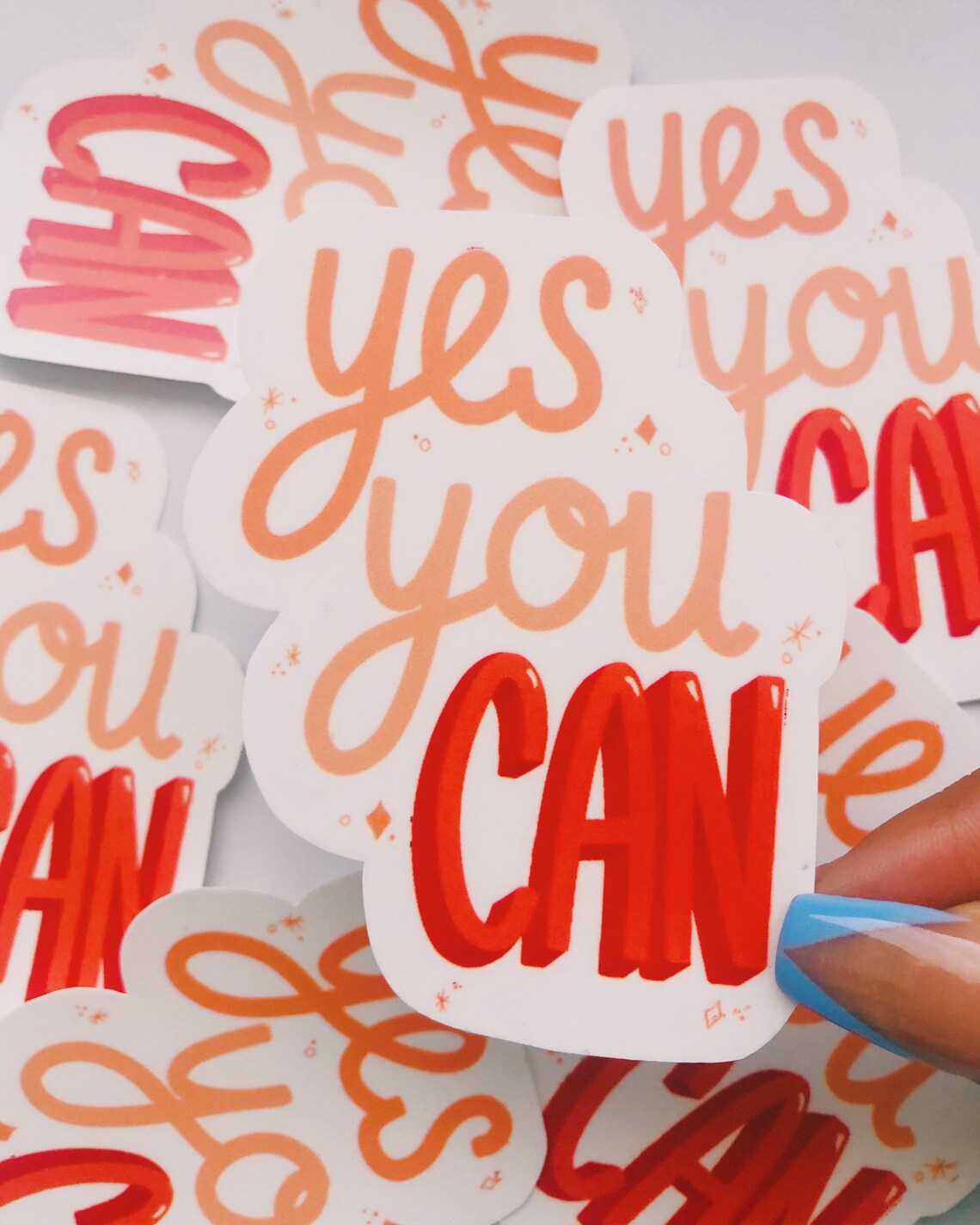 Yes You Can Sticker Quote Words and Sayings Sticker - Etsy