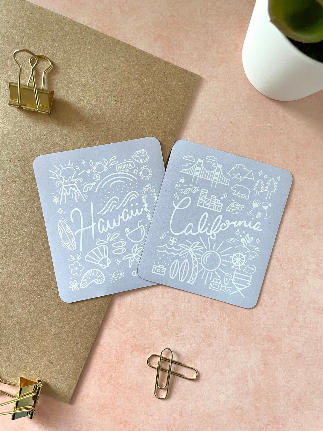 Hawaii X California Magnet | State Magnet, Beach Magnet, Summer Magnets ...