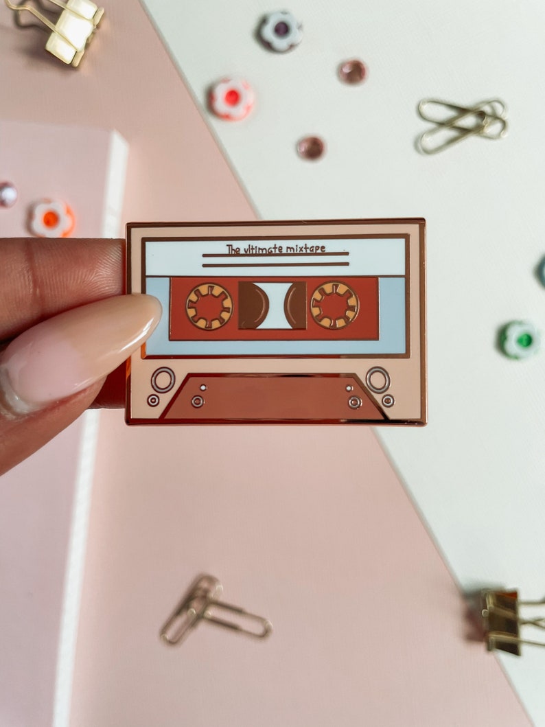 90s the Ultimate Mixtape Rose Gold Enamel Pin 90s Pins 90s - Etsy