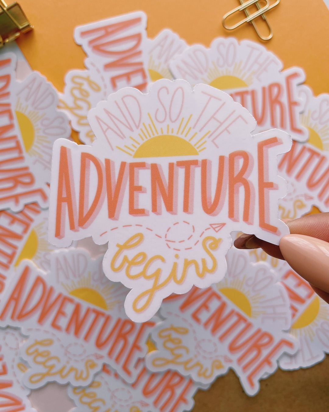 And so the Adventure Begins Glossy Sticker | Adventure Begins Sticker ...