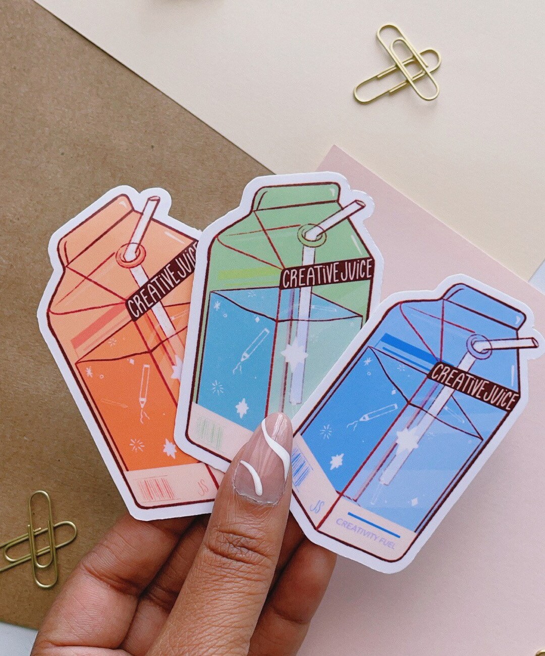 Creative Juice Glossy Sticker | Juice Sticker | Glossy Creative Sticker ...
