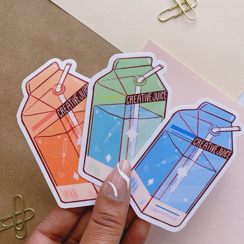 Kawaii Juice Box Stickers - Etsy