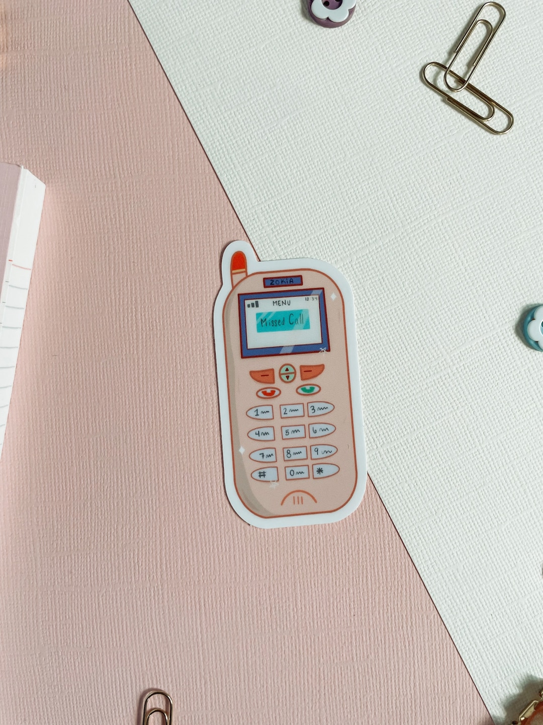 90s Zokia Cell Phone Vinyl Sticker | 90s Aesthetic Stickers, 90s ...