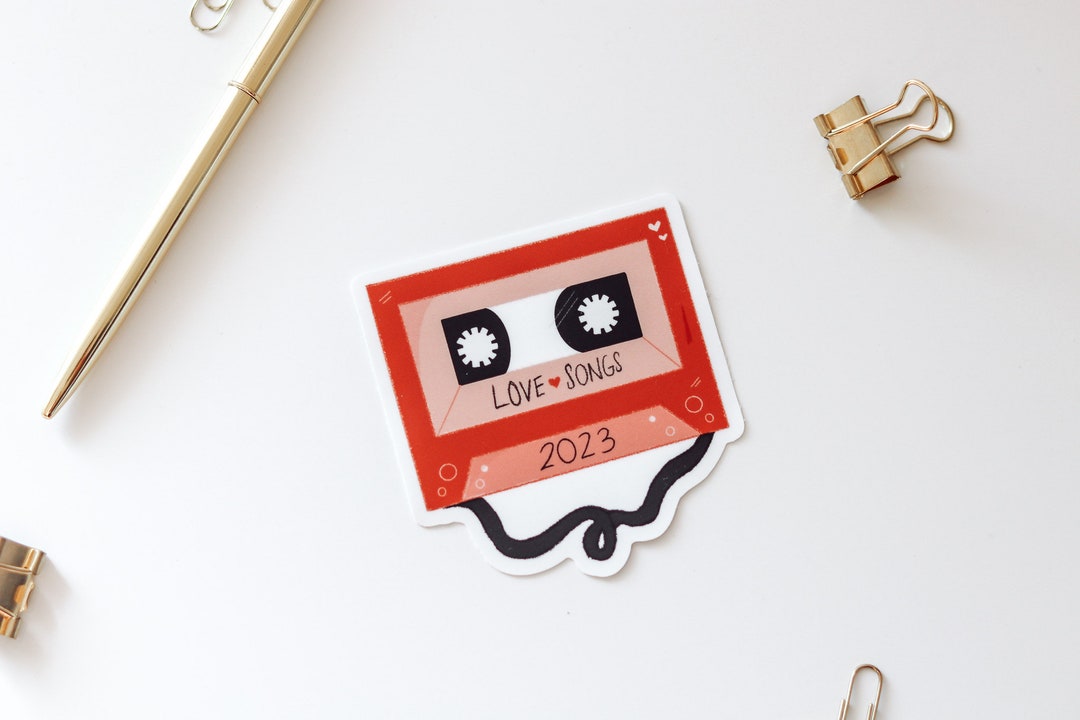 Love Songs Mixtape Sticker | Mixtape Sticker, Valentine's Day | Laptop ...