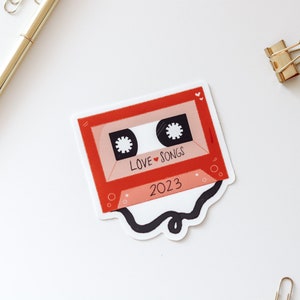 Love Songs Mixtape Sticker | Mixtape Sticker, Valentine's Day | Laptop ...