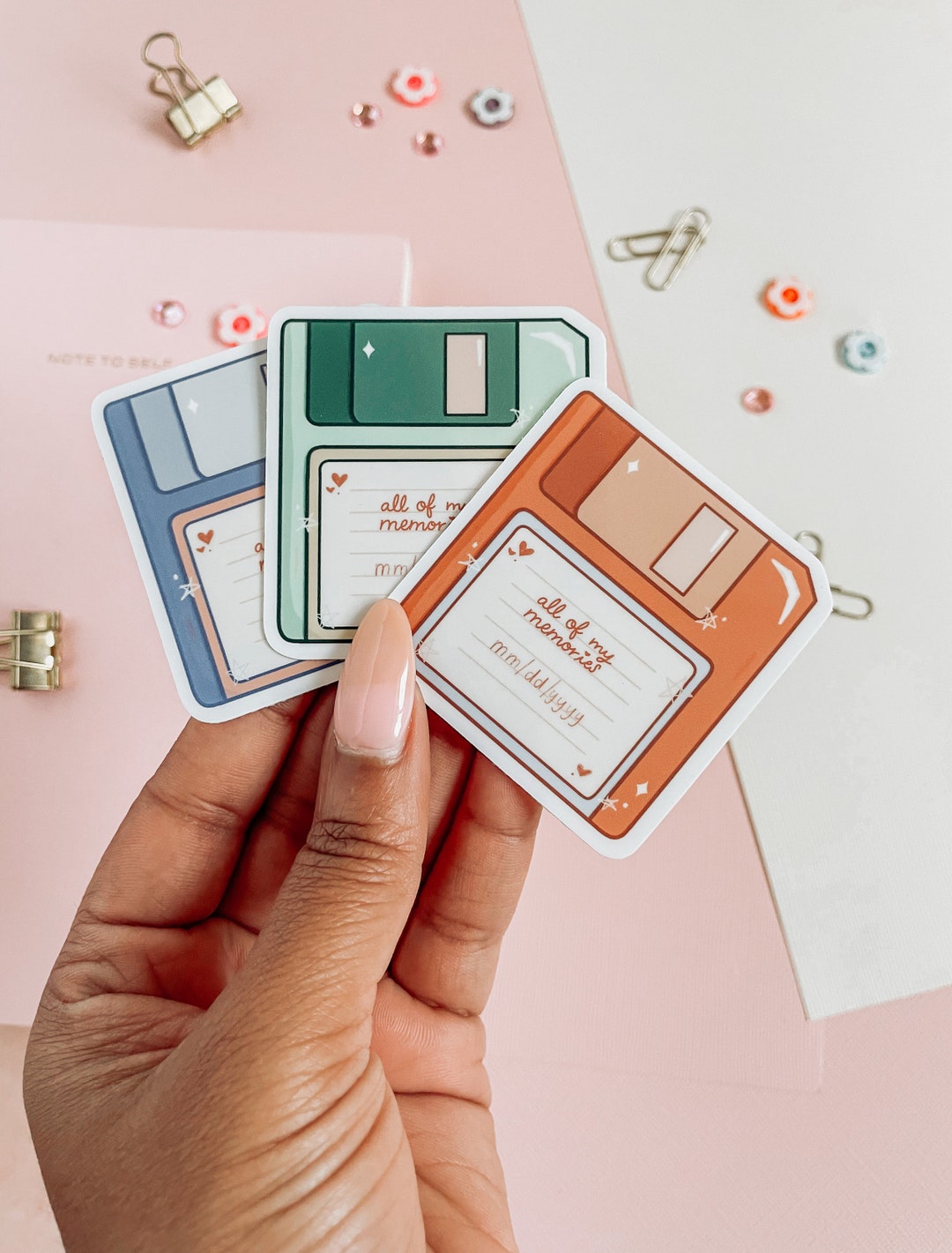 Floppy Disk Sticker Pack | 90s Aesthetic Stickers | 90s Nostalgia ...