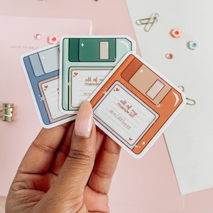 Floppy Disk Sticker Pack | 90s Aesthetic Stickers | 90s Nostalgia ...