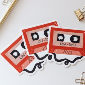 Love Songs Mixtape Sticker | Mixtape Sticker, Valentine's Day | Laptop ...