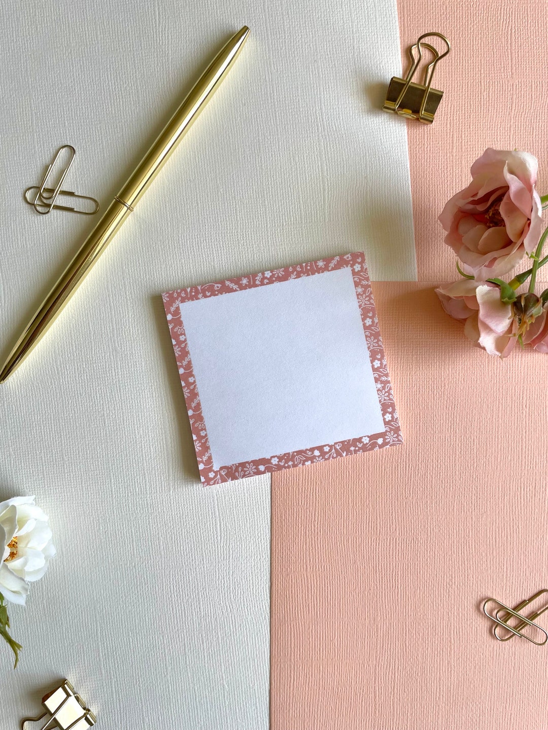 Floral Sticky Notes | Cute Plant Sticky Notes, Plant Themed Stationery ...