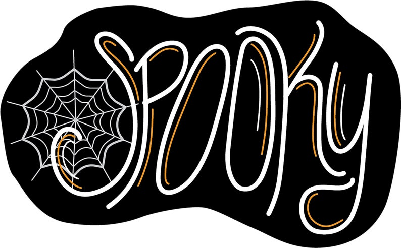 Cute Halloween Vinyl SPOOKY Sticker Halloween Season Hand - Etsy