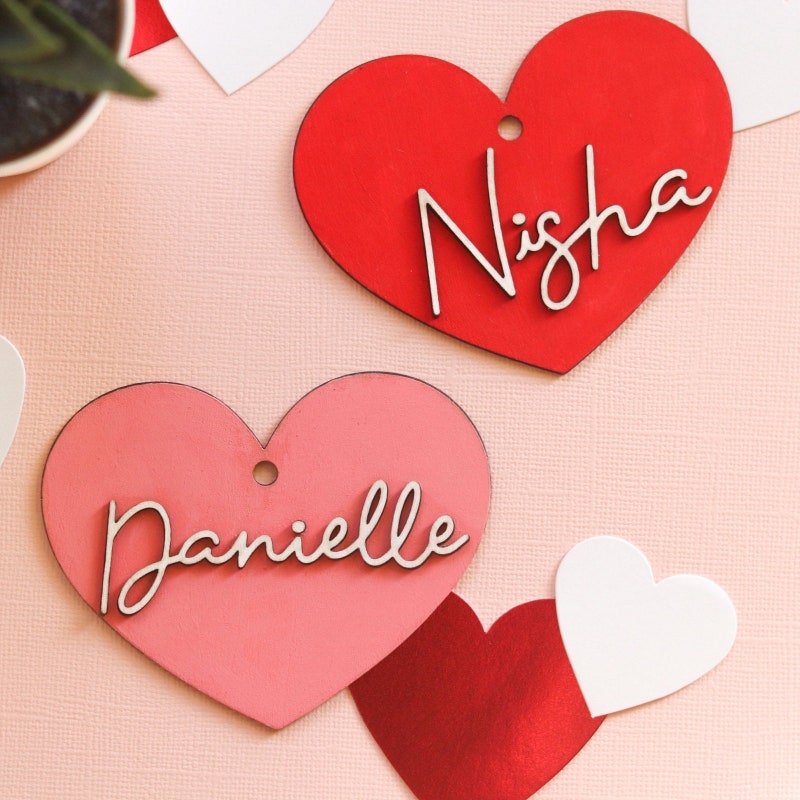 Heart Name Tag - Etsy