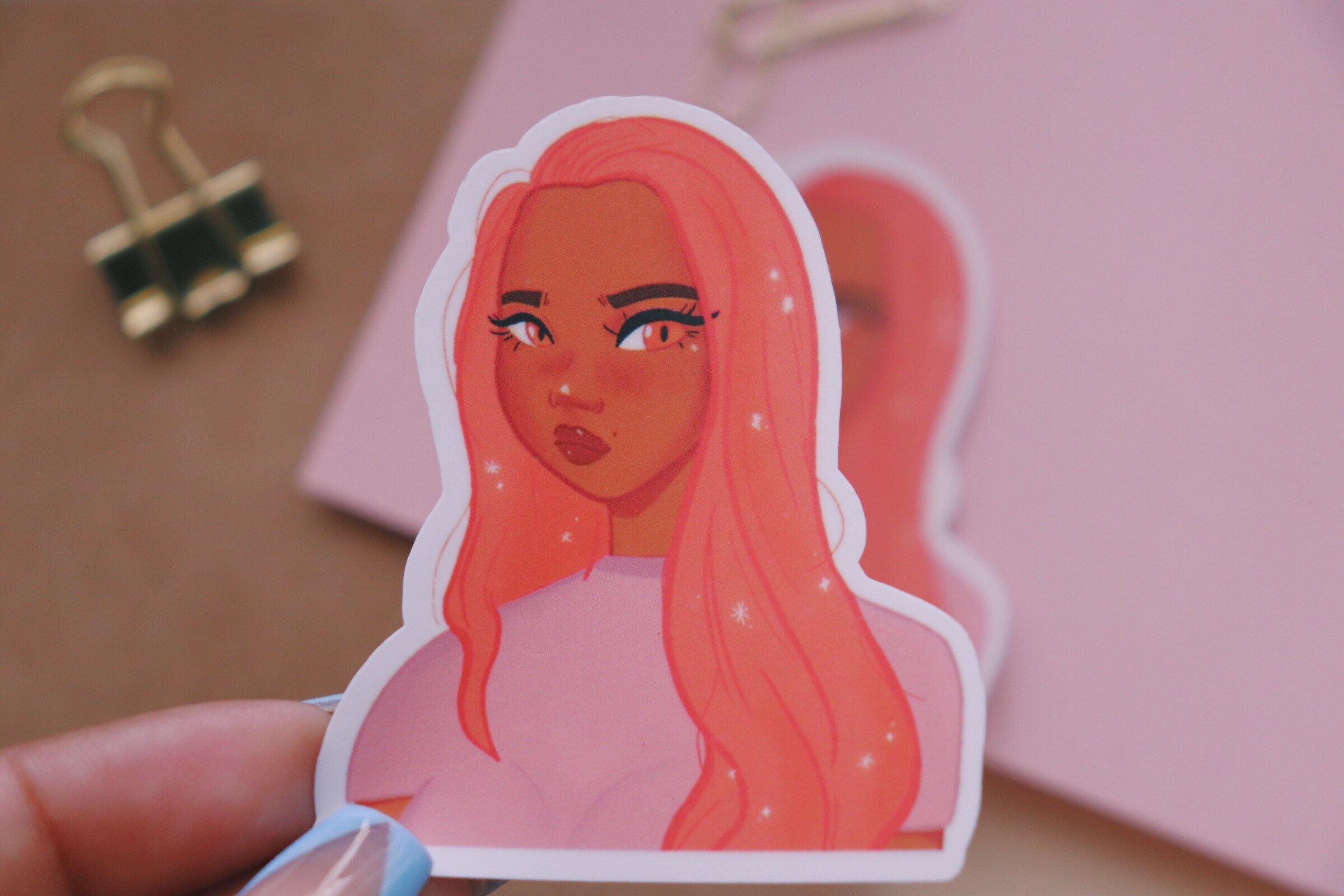 Cute Black Girl Sticker Cute Girl Character Sticker Black - Etsy