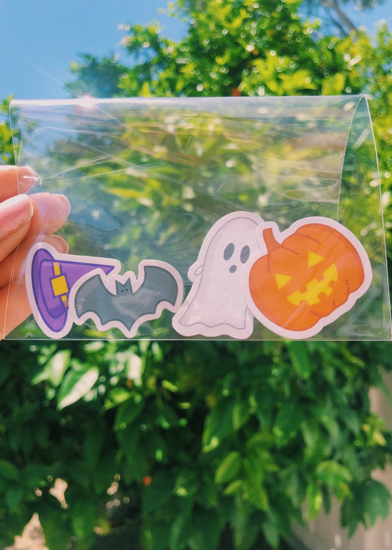 Mini Halloween Vinyl Sticker Pack-witch Hat Ghost Pumpkin | Etsy