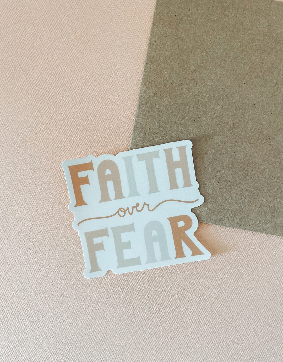 Faith Over Fear Sticker | Bible | Faith Stickers | God | Journal ...