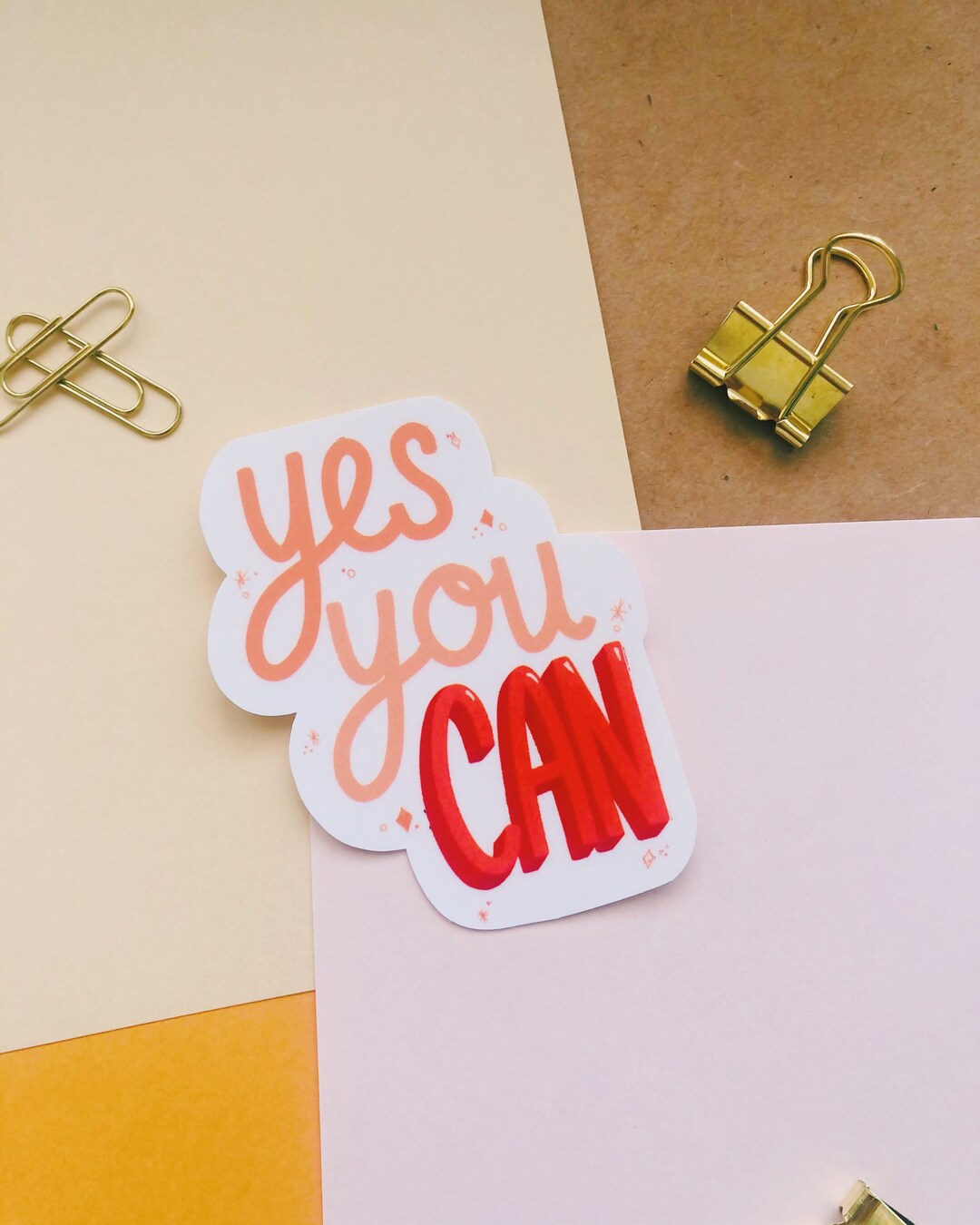 Yes You Can Sticker Quote Words and Sayings Sticker - Etsy