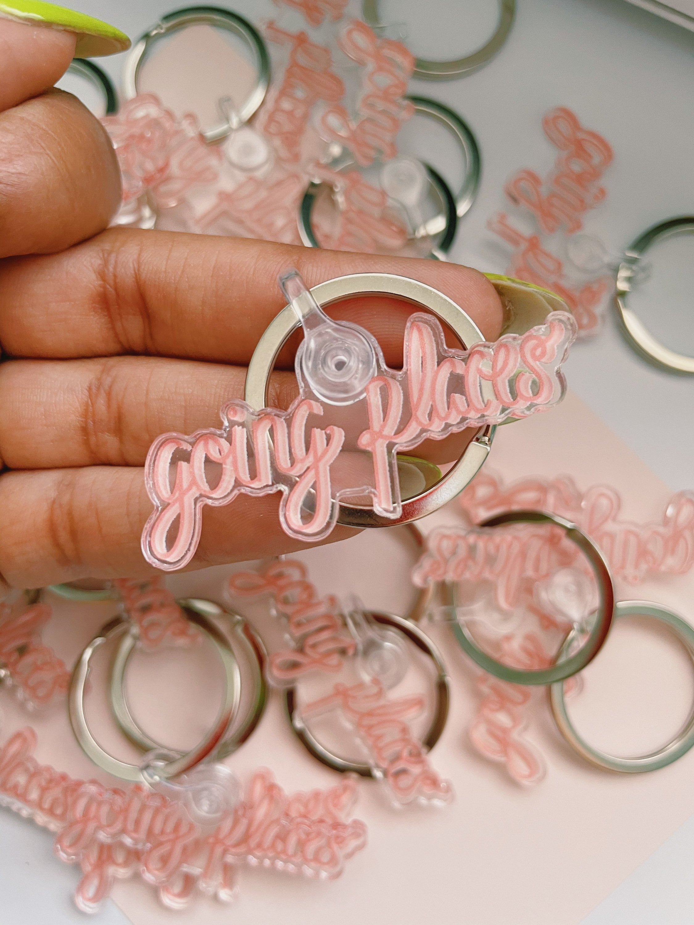 Going Places Acrylic Keychain Travel Keychain Travel Theme - Etsy