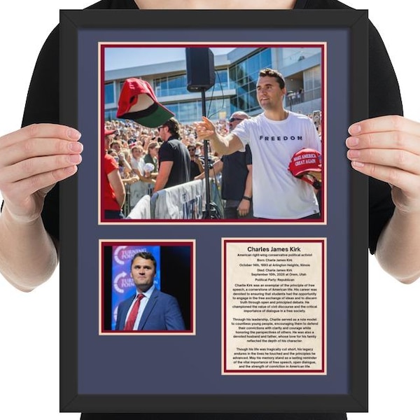 Poster of Charlie Kirk - Etsy