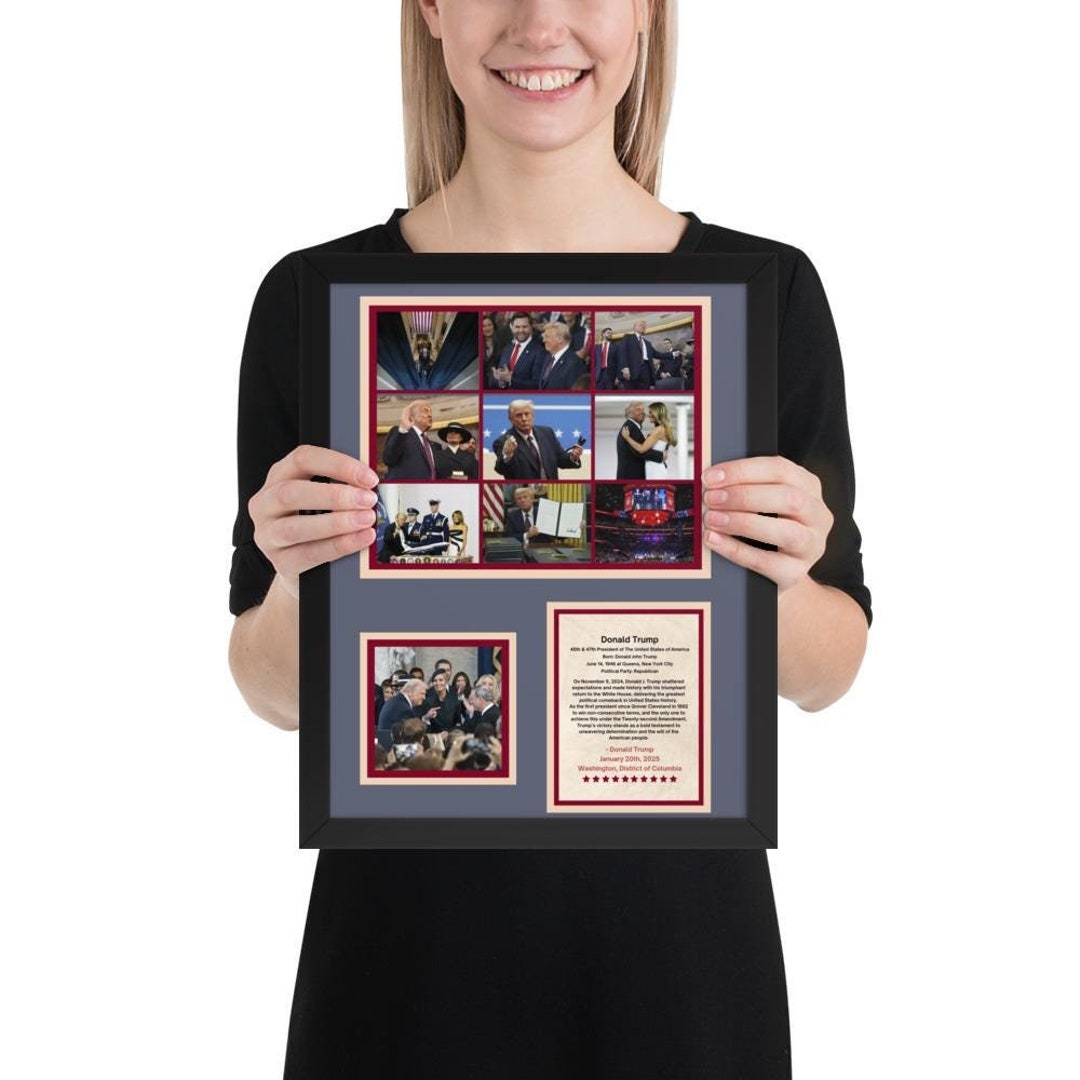 Donald Trump Inauguration Mosaic Photo Frame, 45th & 47th President ...