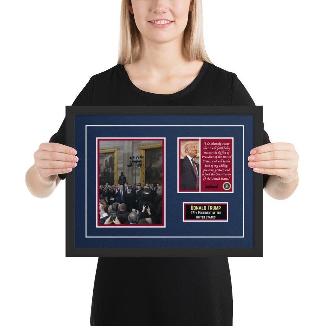 Trump Inauguration Oath Photo Frame: America's 45th & 47th President - Etsy