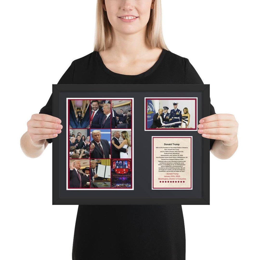Trump Inauguration Promise Mosaic Photo Frame, Trump Poster, America's ...