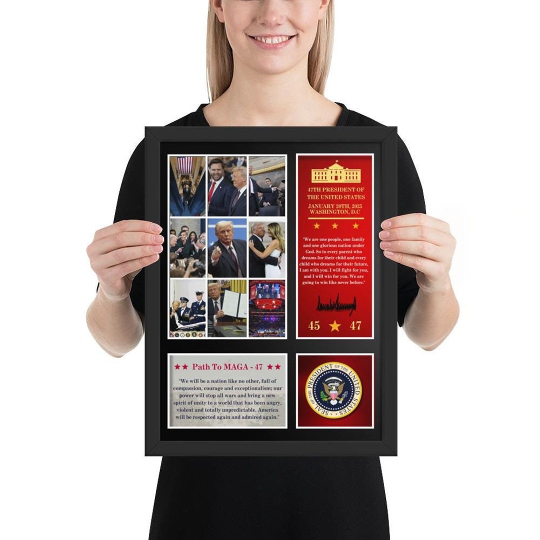 Trump Inauguration Golden Age Mosaic Photo Frame, Trump Poster, America ...