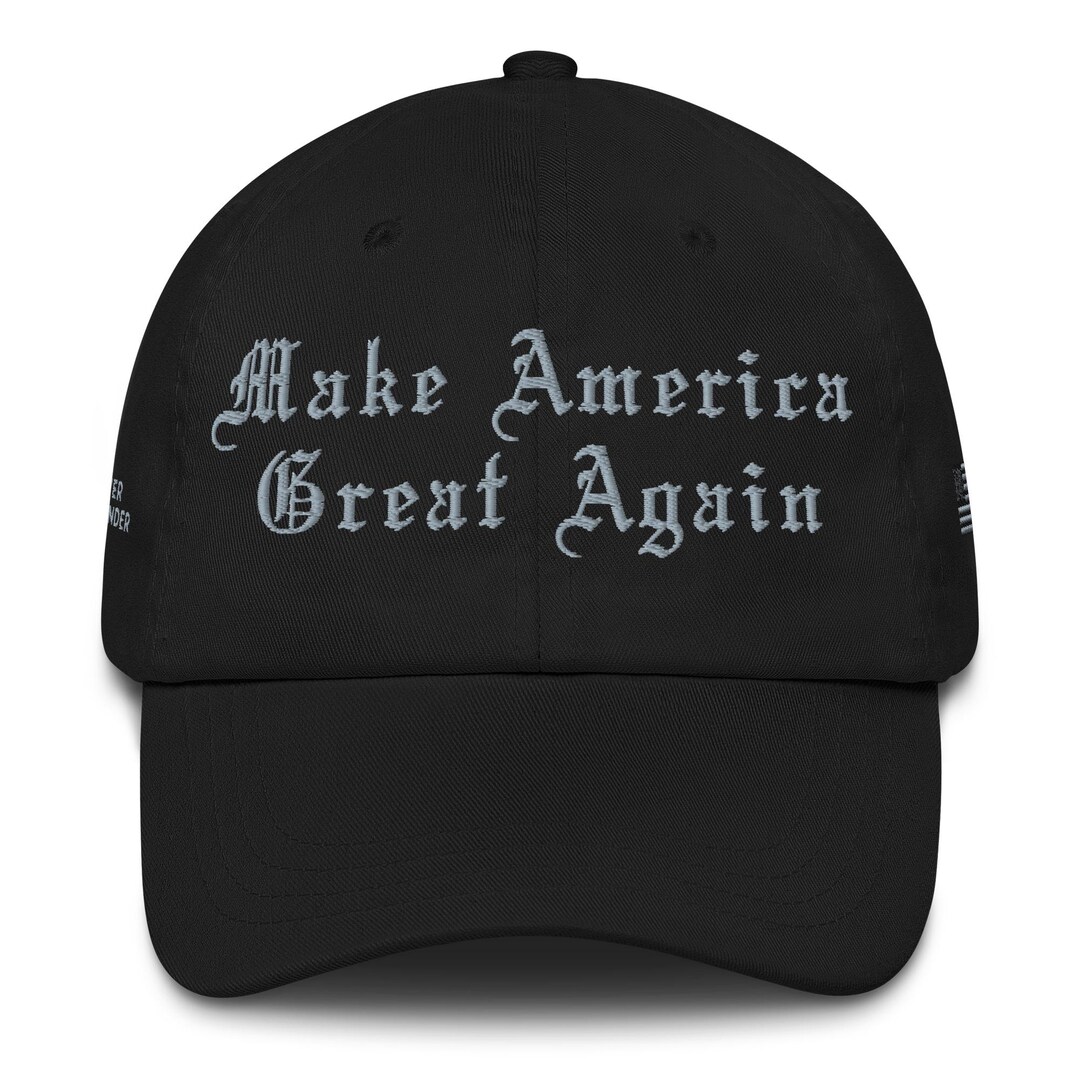 Unisex Gothic MAGA Trump 2024 Grey Cap, MAGA Never Surrender Hat ...