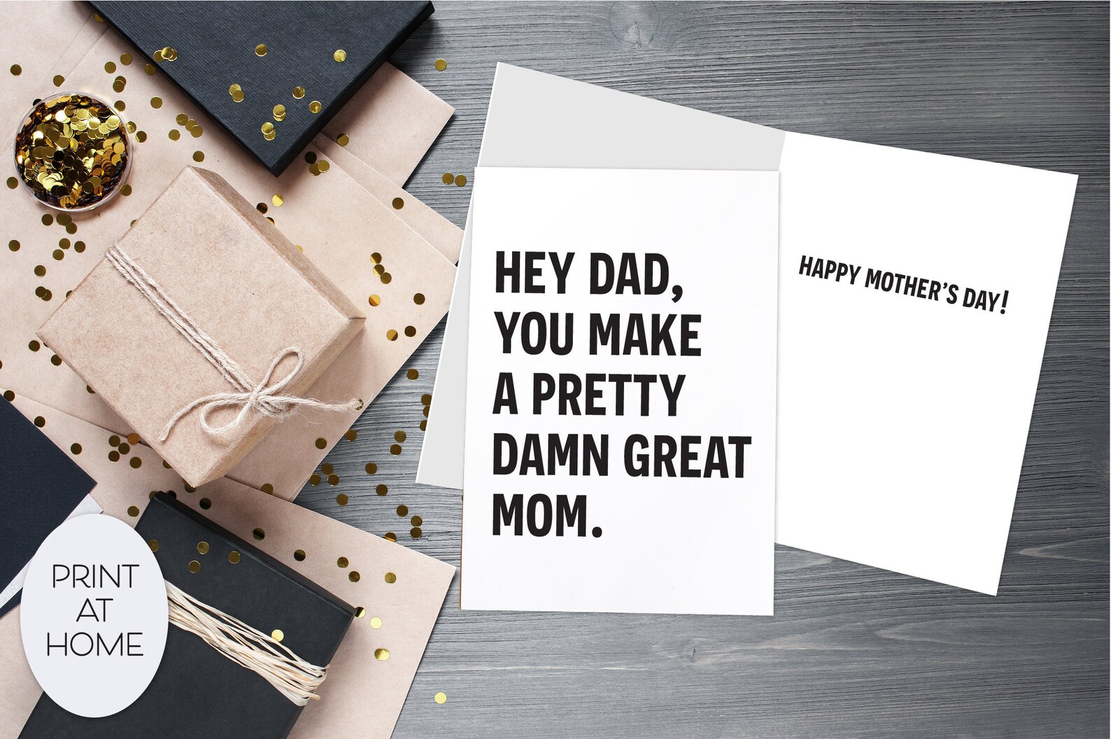 Mother's Day Card, for Dad, Mom's Day Card, Card for Dad, Best Dad, 5x7 ...