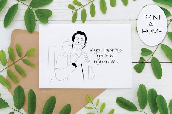 Printable Card Instant Download the Waterboy Adam Sandler | Etsy