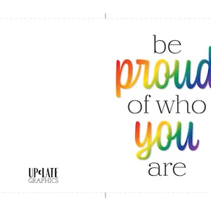 Two Sizes, Be Proud of Who You Are, Printable Card, Instant Download ...
