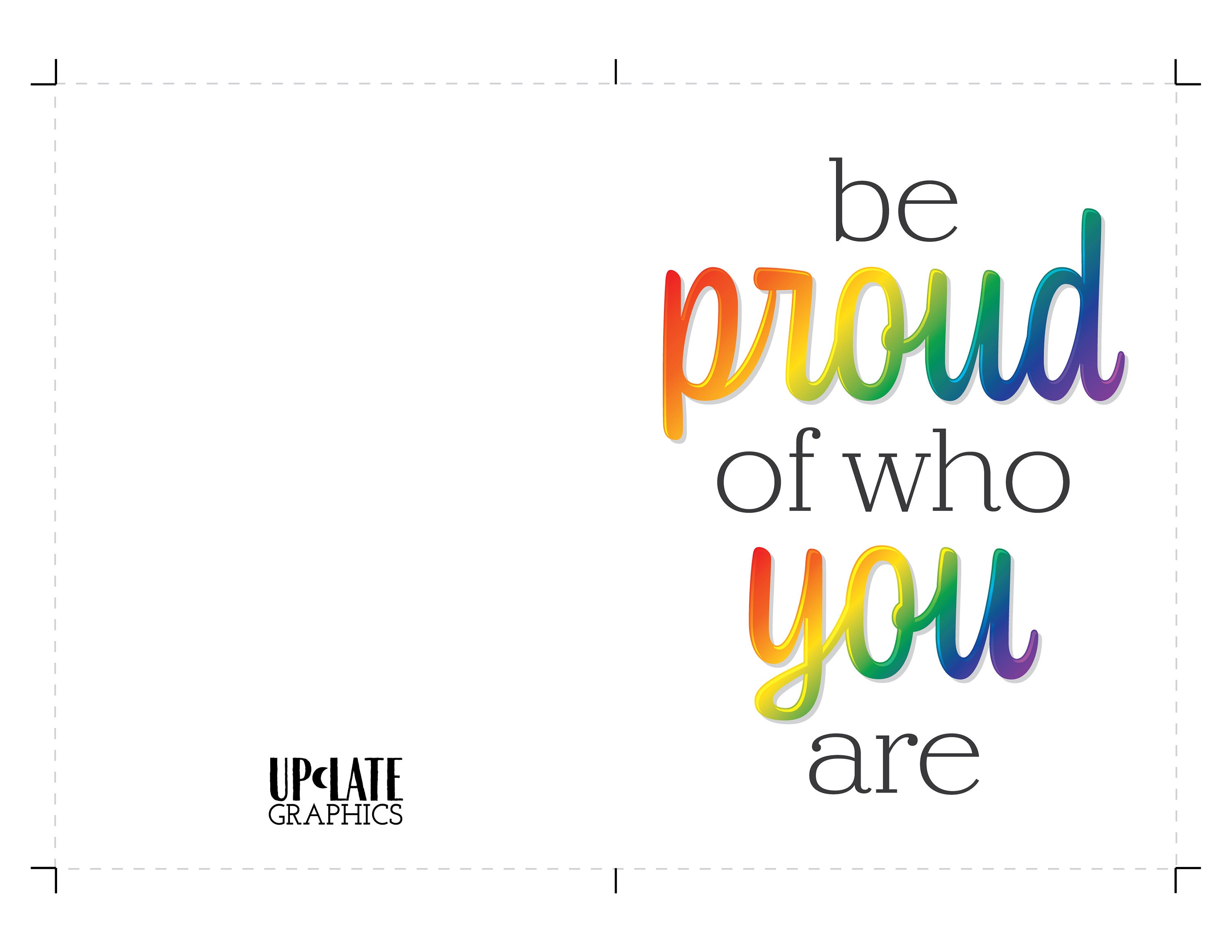 Two Sizes, Be Proud of Who You Are, Printable Card, Instant Download ...