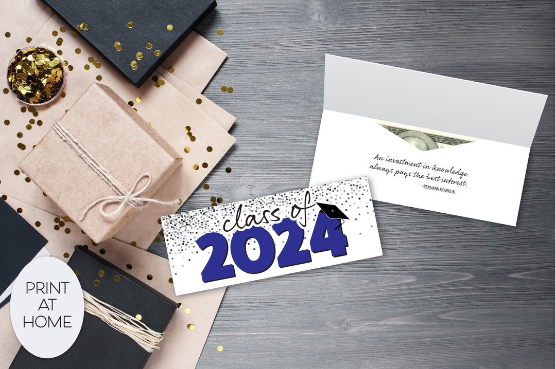 Class of 2024, Graduation Card, Money Holder Card, Congrats Grad ...