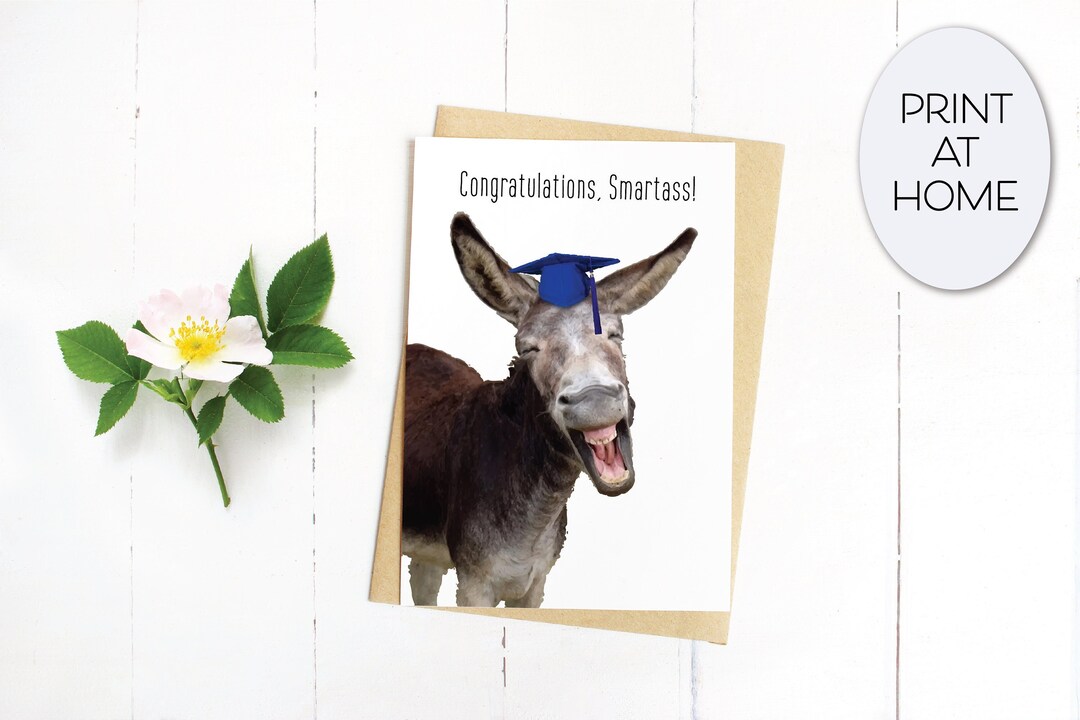 Congratulations Smartass, Class of 2024, Graduation Card, Congrats Grad ...