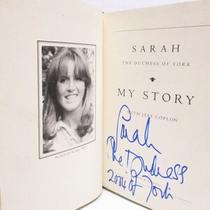 My Story by Sarah the Duchess of York HCDJ 1st/1st - Signed Copy - Etsy