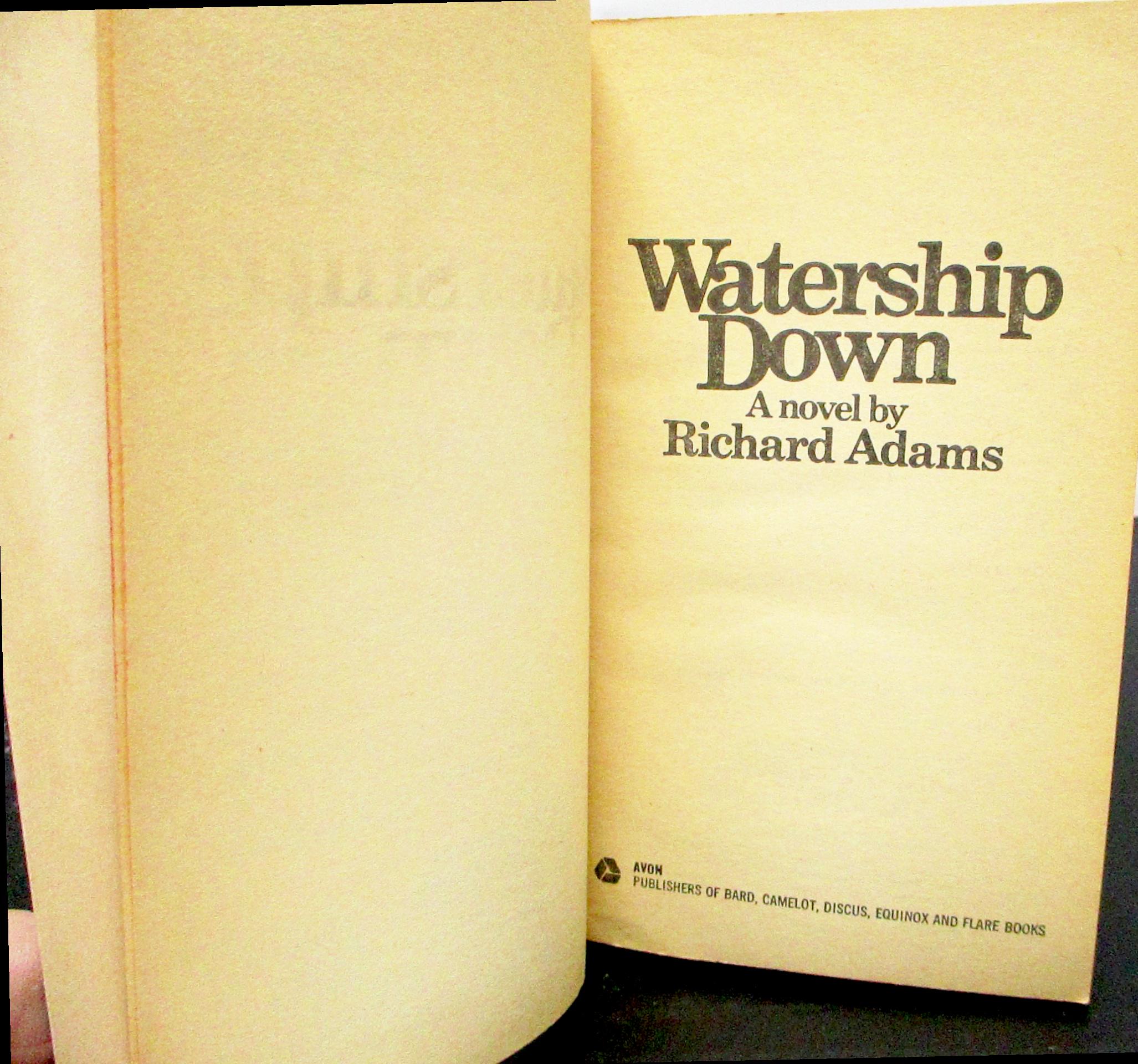 Watership Down by Richard Adams Paperback First Avon Printing - Etsy