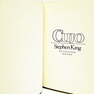 Cujo by Stephen King HCDJ First Edition / First Printing - Etsy