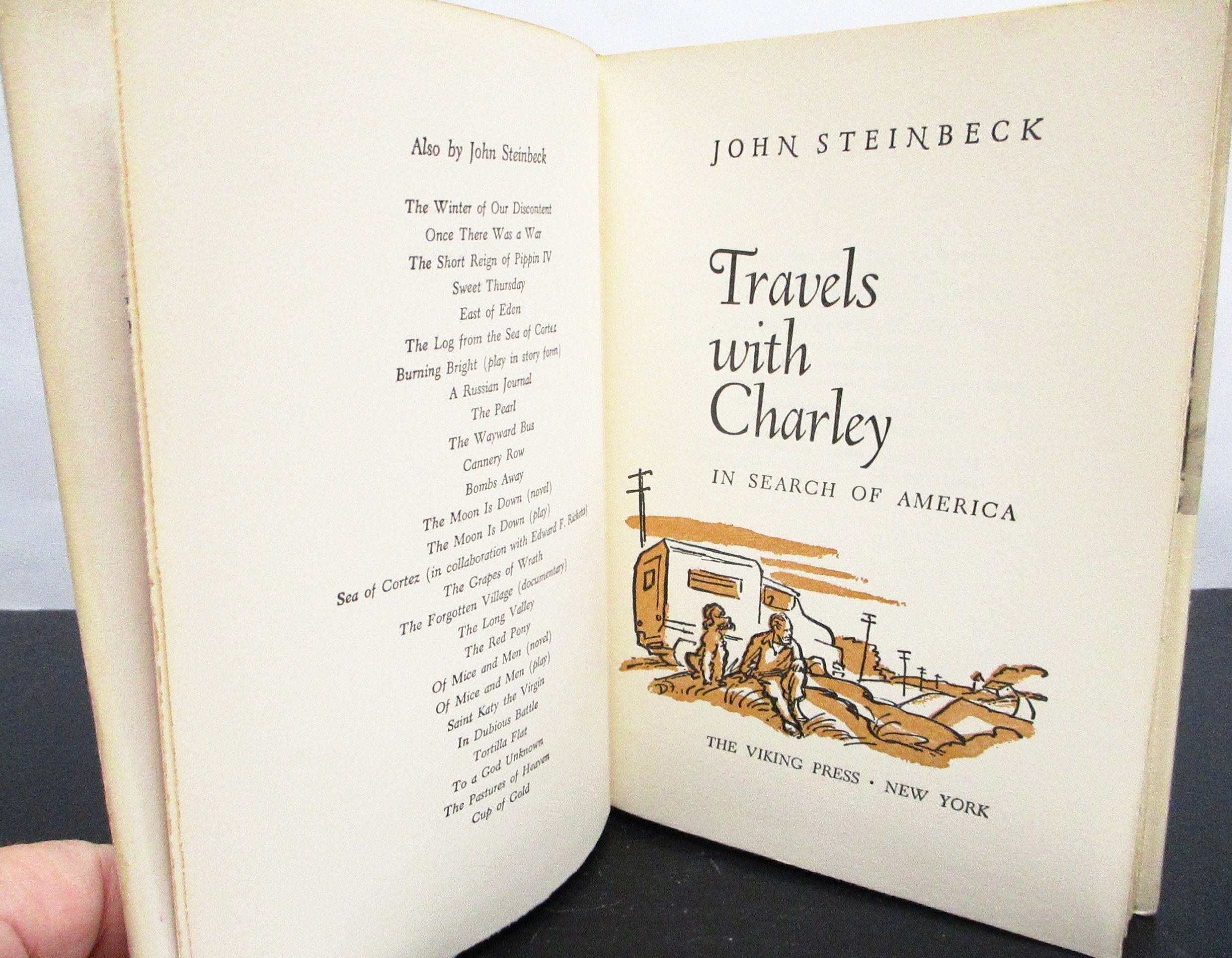 Travels With Charley by John Steinbeck HCDJ 1962 | Etsy