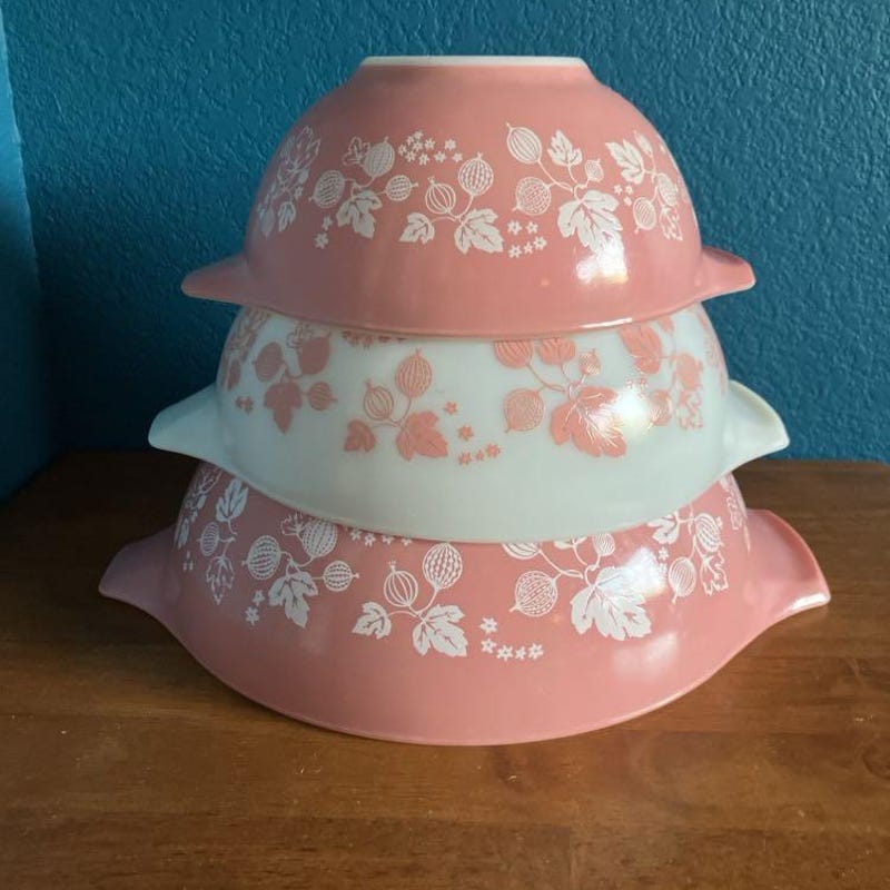Pink Pyrex Bowls - Etsy