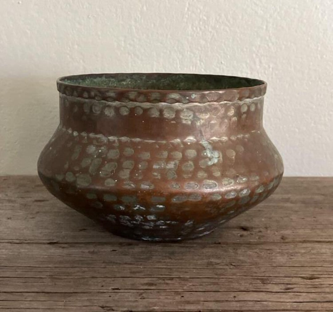 Vintage Middle Eastern Turkish Hammered Handmade Copper Bowl - Etsy